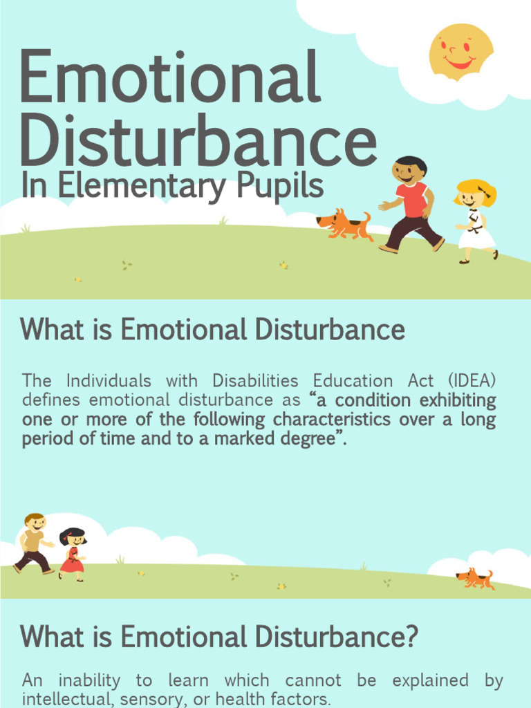 Emotional Disturbance in Elementary Pupils - Group 4 | PDF | Obsessive ...