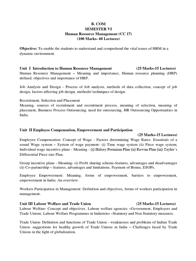 Sem-VI-BCom-Syllabus | PDF | Goodwill (Accounting) | Capital Structure