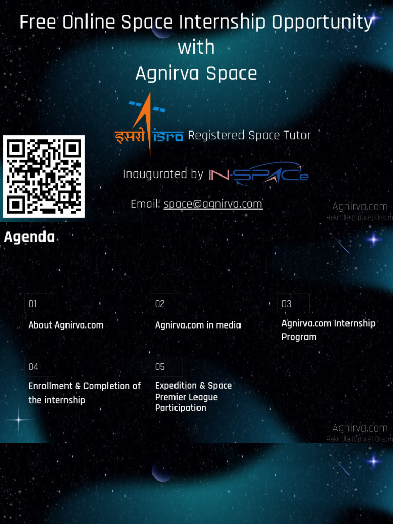 Free Online Space Internship by Agnirva Space (ISRO Registered Space ...