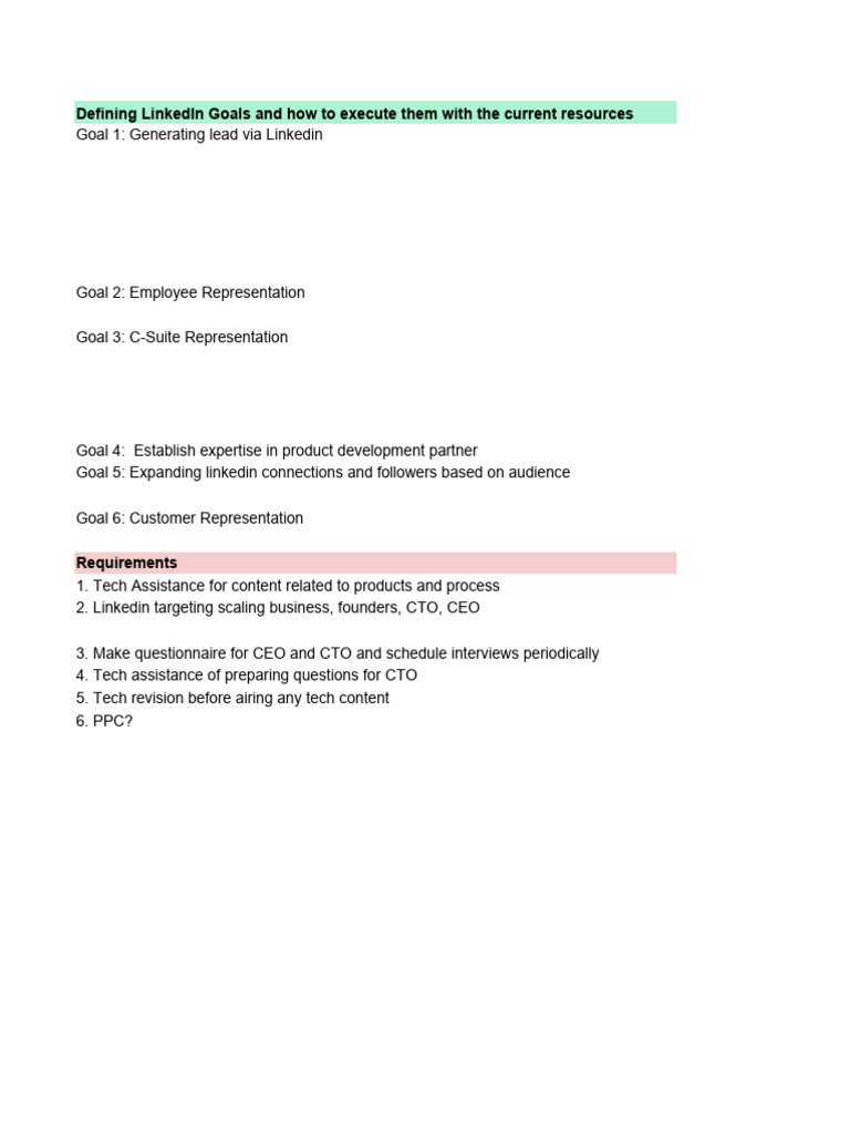 Content Strategy For LinkedIn | PDF | Linked In | Analytics