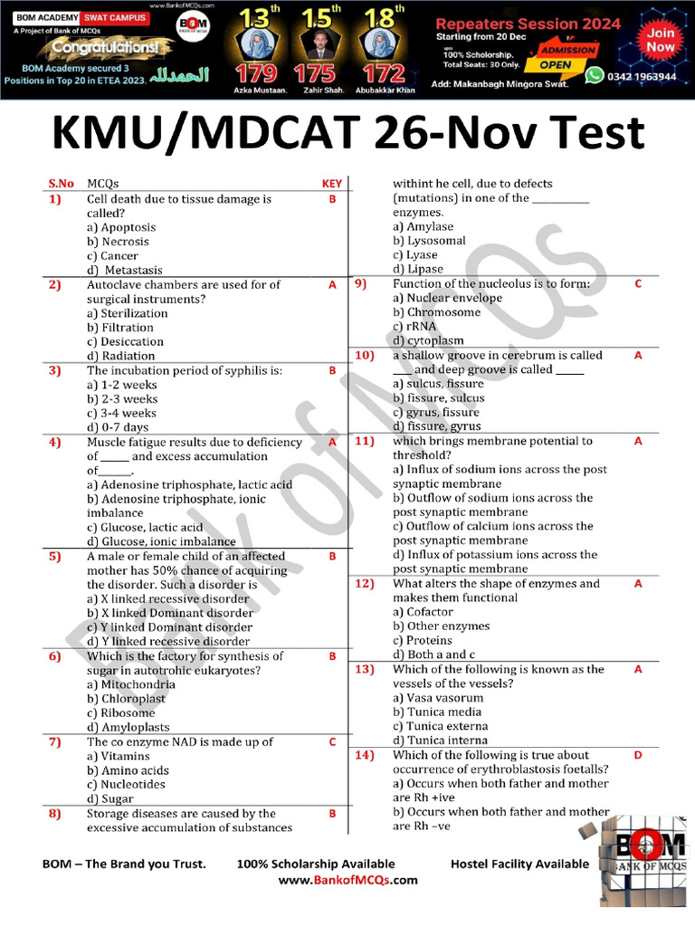 Mdcat 23 | PDF