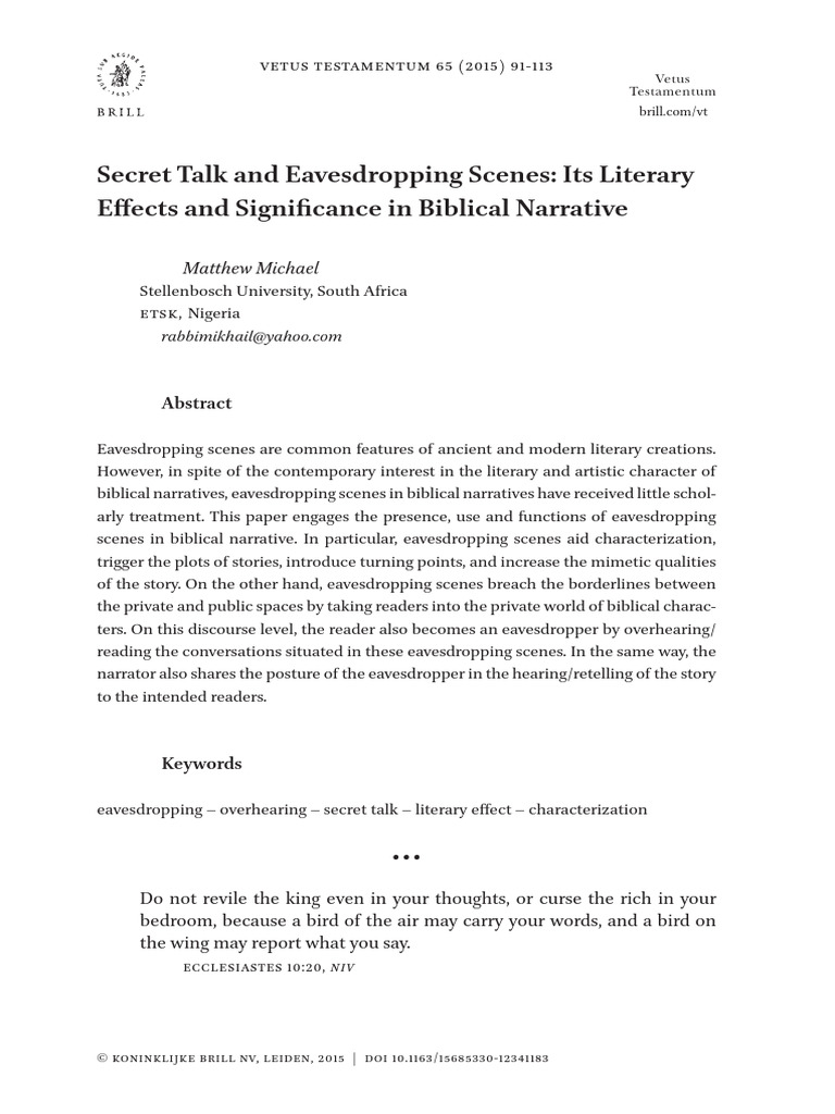 Secret Talk and Eavesdropping Scenes Its | Download Free PDF | Rebecca ...