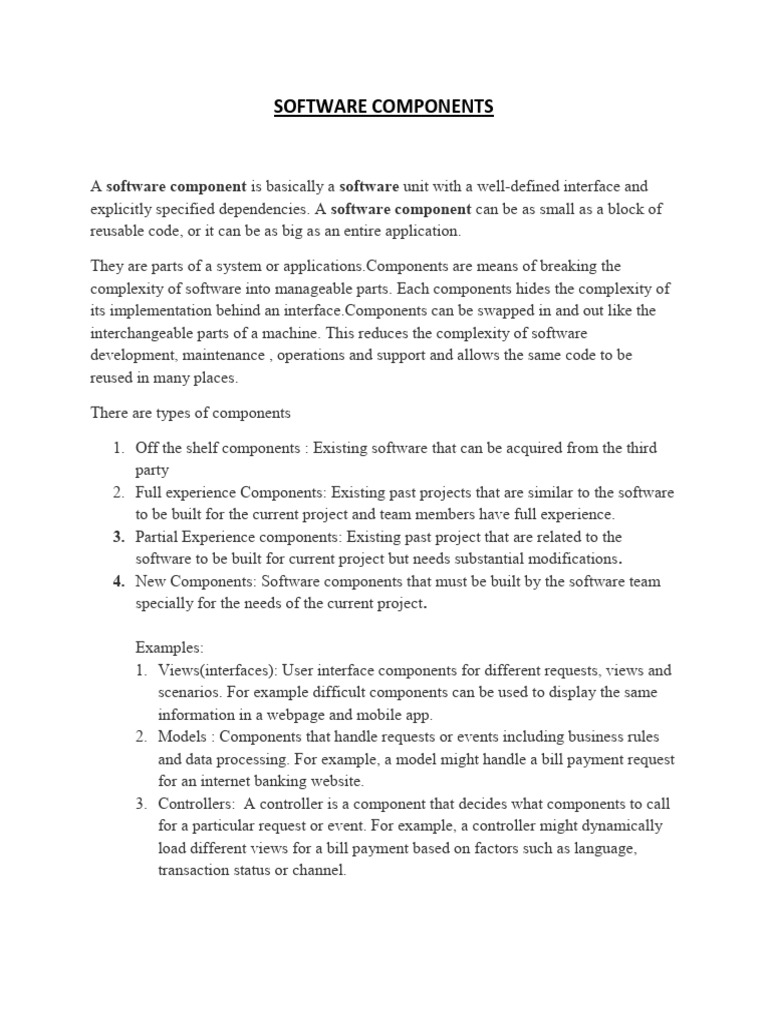 Software Componets SE | PDF | Computers