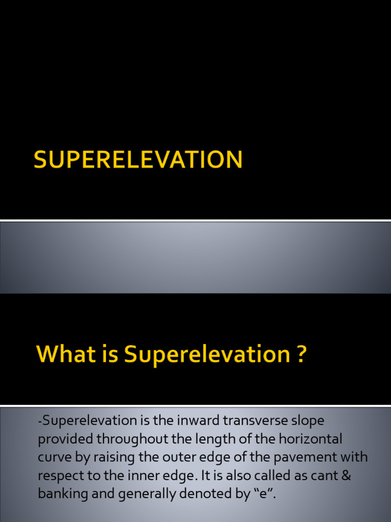 Superelevation Pdf Friction Force
