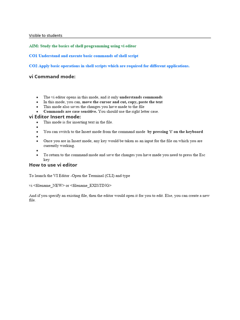 Lab Manual 1.4 | PDF | Cursor (User Interface) | Shell (Computing)