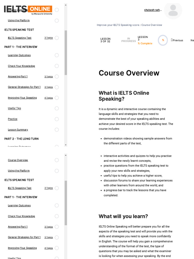 Lessons Course-Overview | PDF | International English Language Testing ...