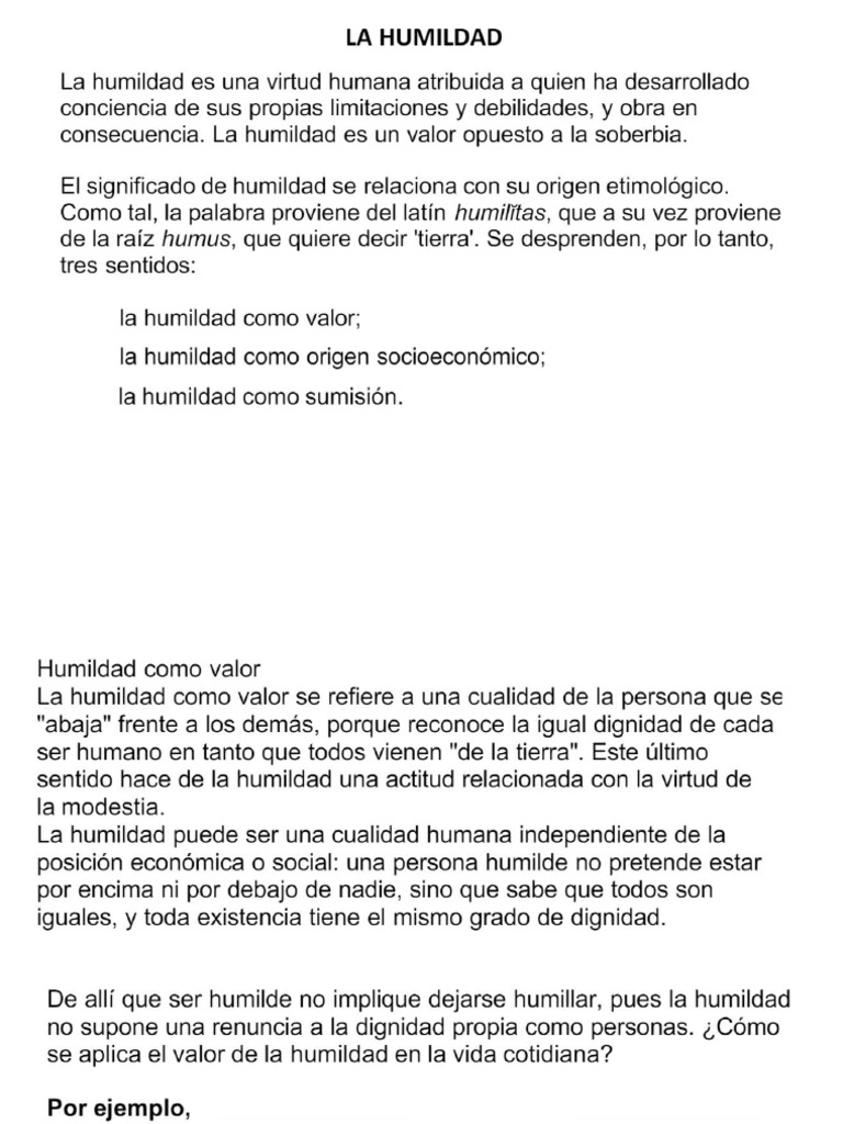 La Humildad | PDF