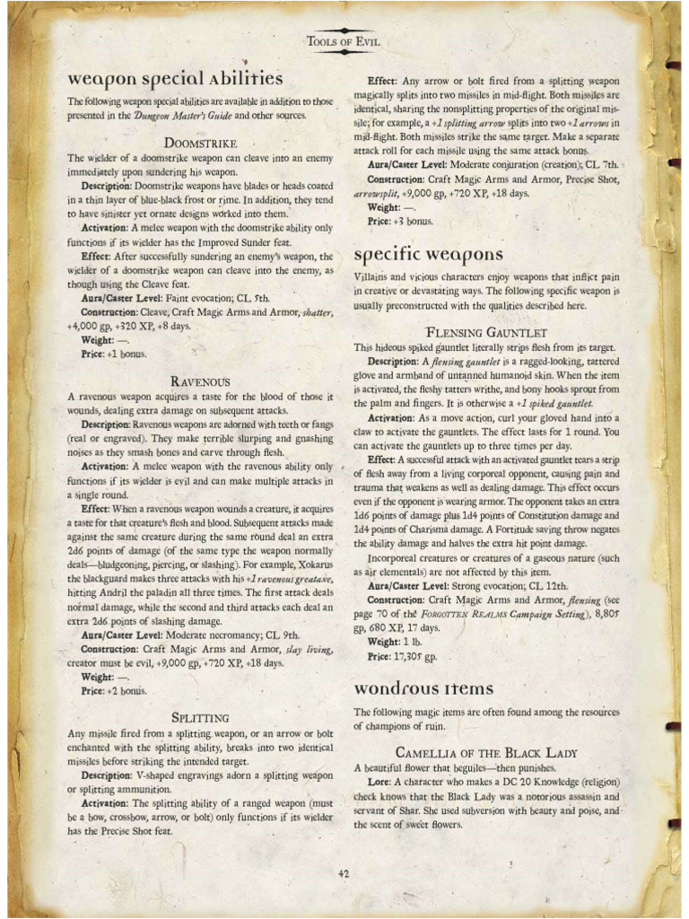 Unique Weapon Abilities Explained | PDF | Law