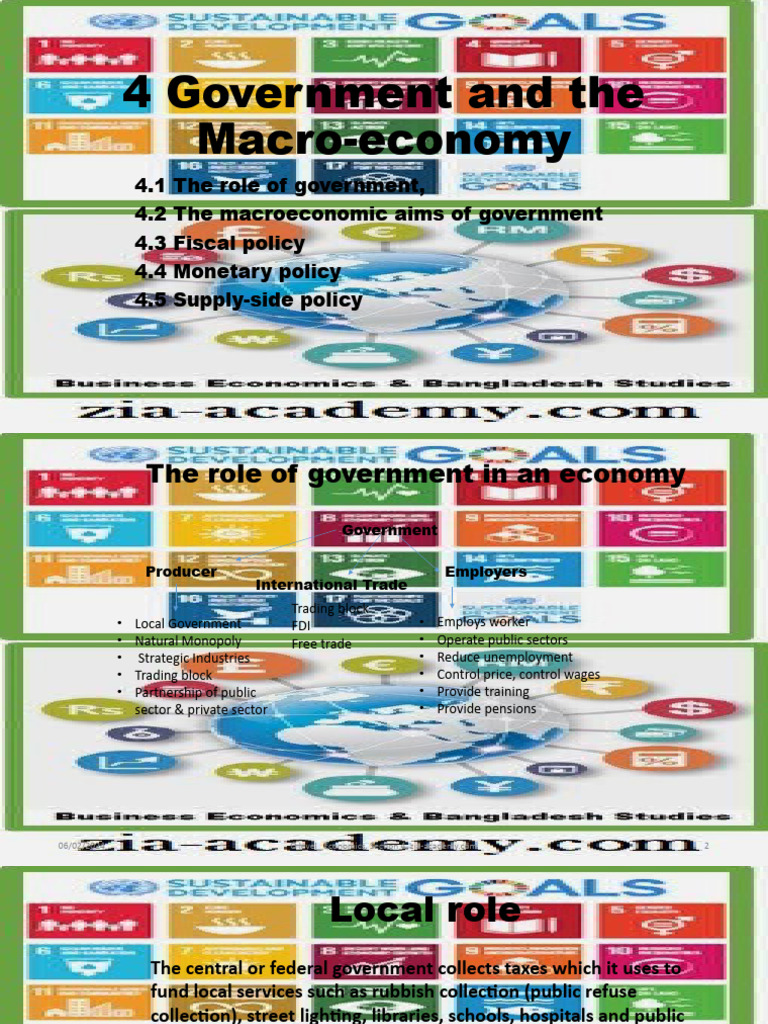 5988 4.1 Government and The Macroeconomy Govt Role & Polices | PDF ...