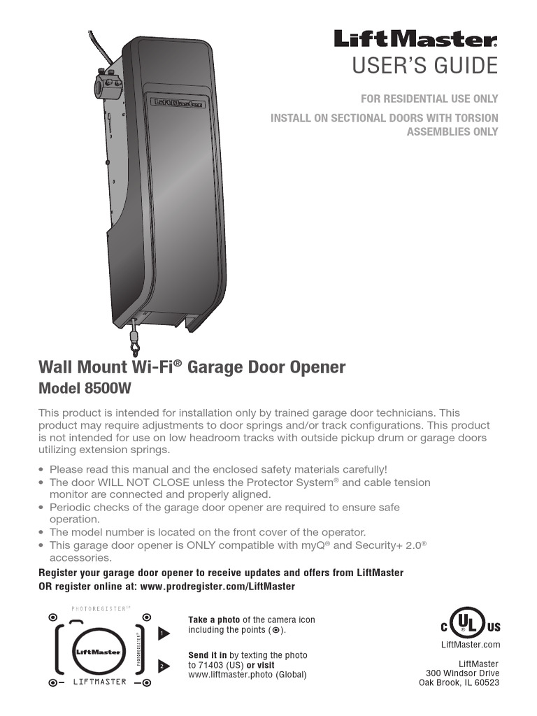 Liftmaster 8500 Garage Door Opener Manual | PDF | Electrical Connector ...