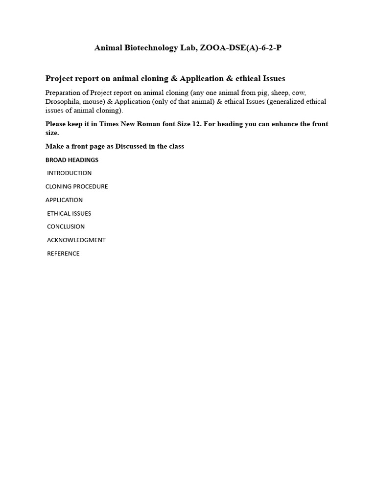 Cloning Project Instructions Dse Paper Sem 6 by DSB | PDF Cloning Project Instructions Dse Paper Sem 6 by DSB | PDF