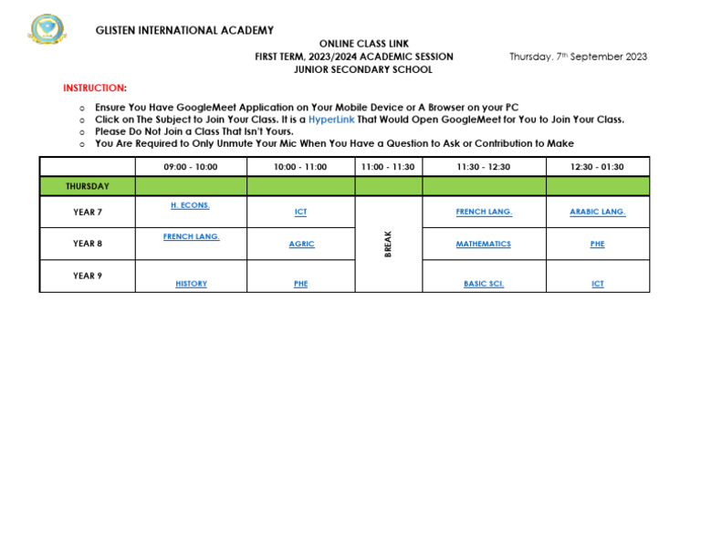 Junior Class Link 3 | PDF