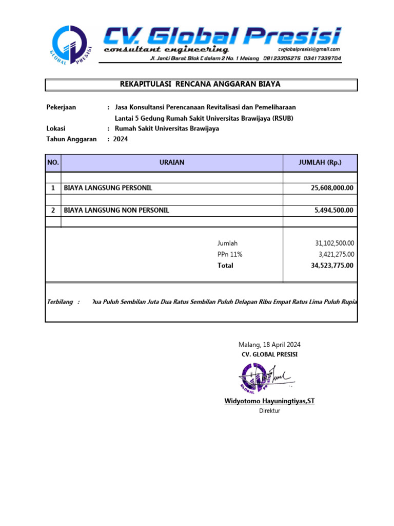 RAB Penawaran Edit | PDF