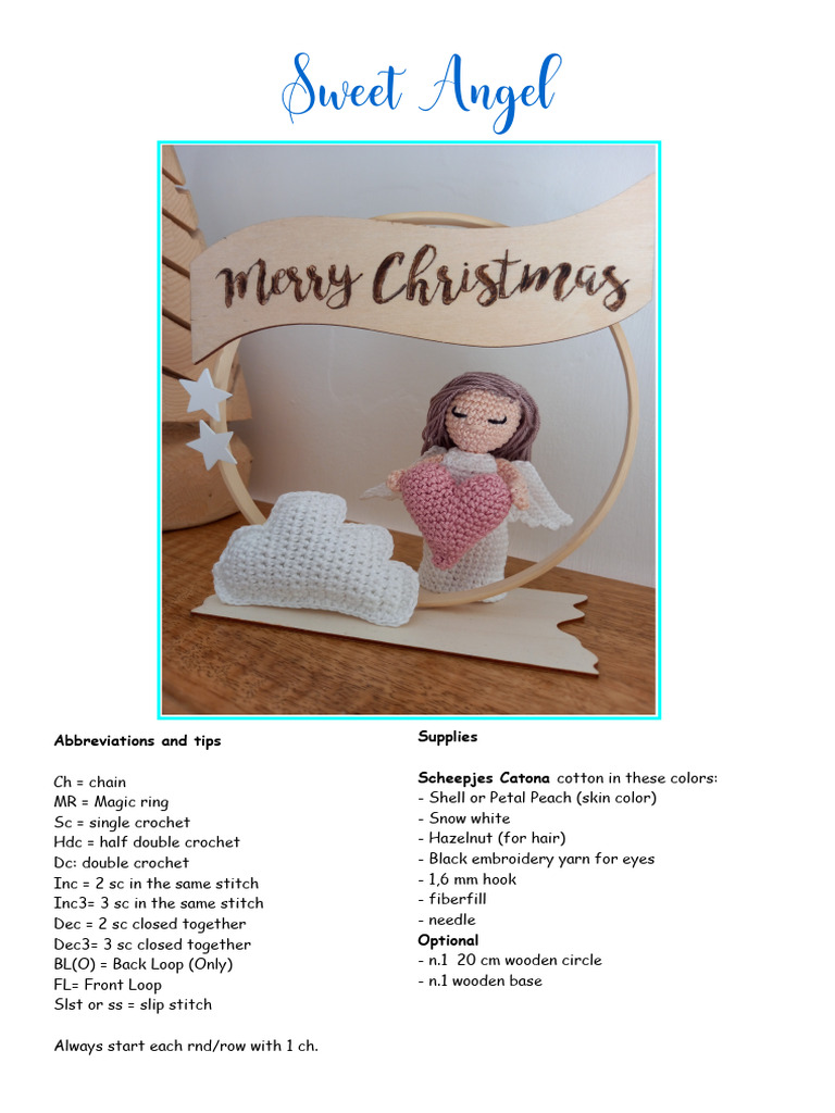 Crochet Sweet Angel Pattern Guide | PDF | Crochet | Textiles