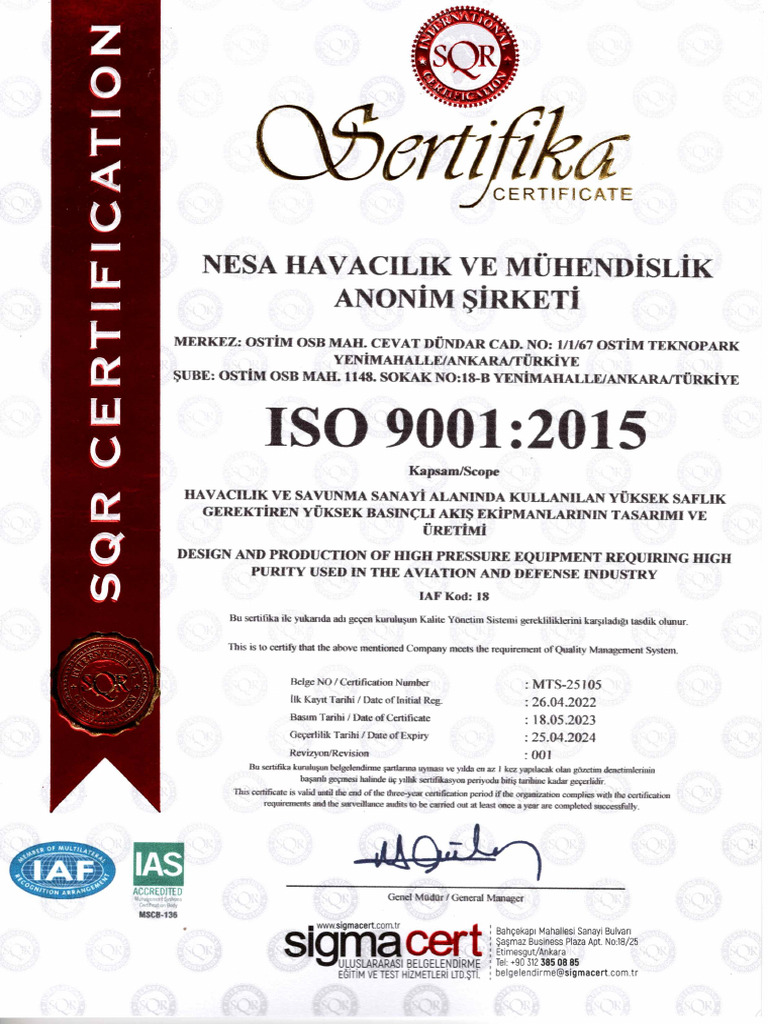 Nesa 9001 | PDF