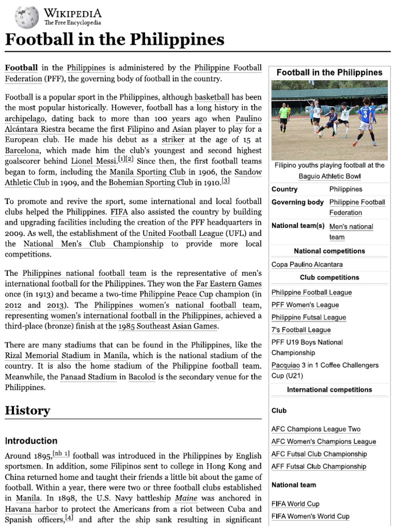 Football in The Philippines | PDF
