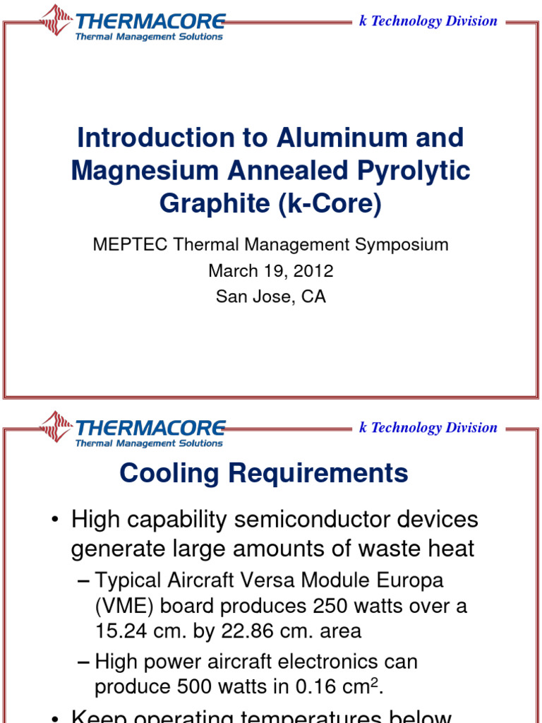 09 - Thermacore | PDF | Electrical Resistivity And Conductivity | Materials