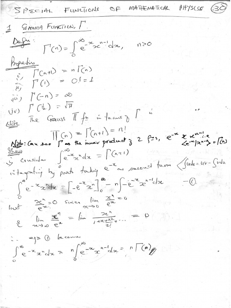 PHY 311 NOTE 5 - Special Functions | PDF