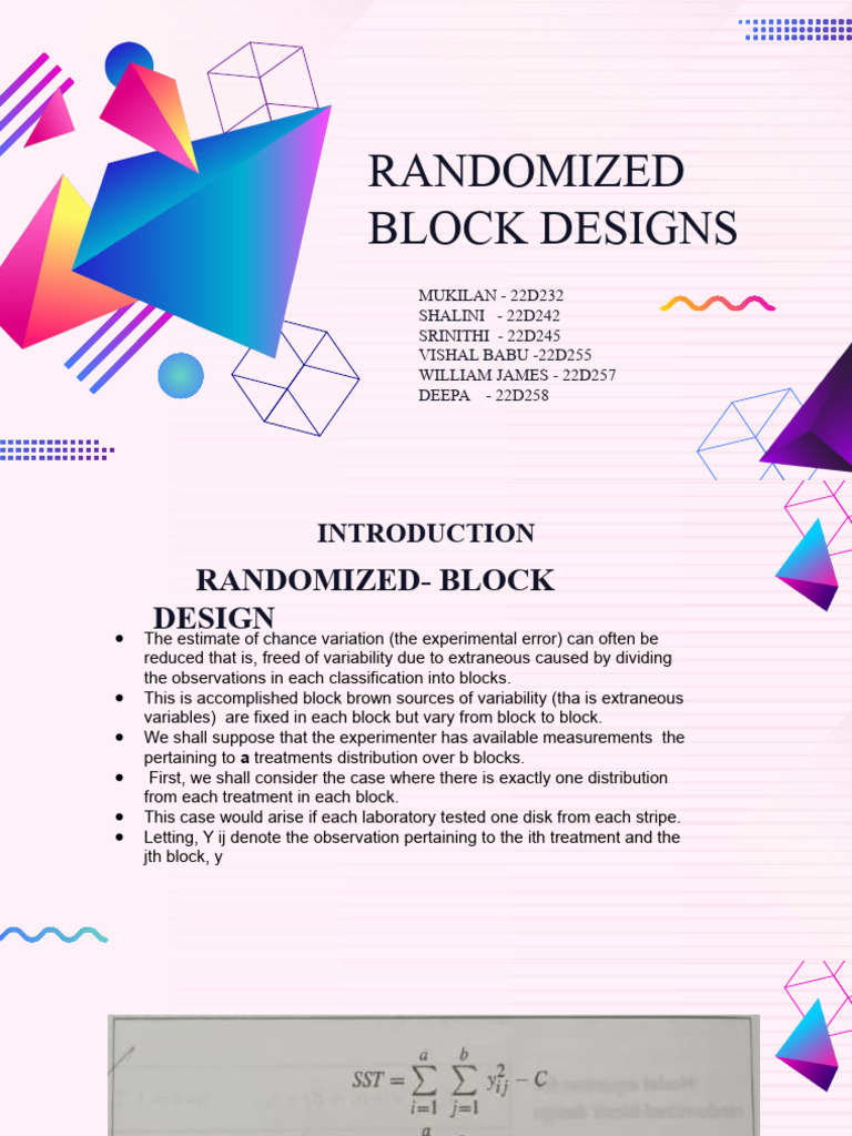 RBD Model | PDF | Analysis Of Variance | Variance