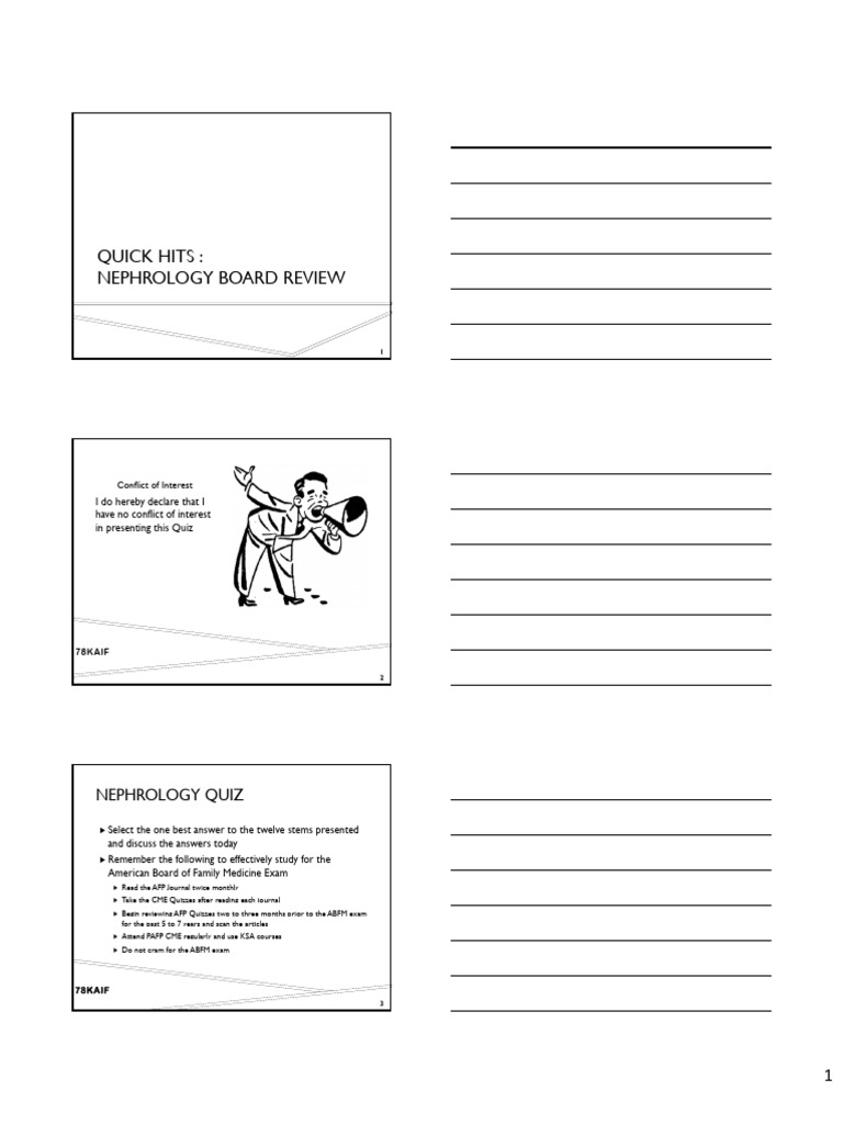 CME Handouts Quick Hits Neph Dec2018 | PDF | Chronic Kidney Disease | Creatinine