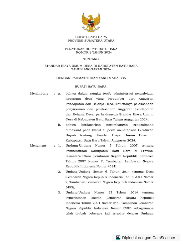 Perbup SBU 2024 | PDF