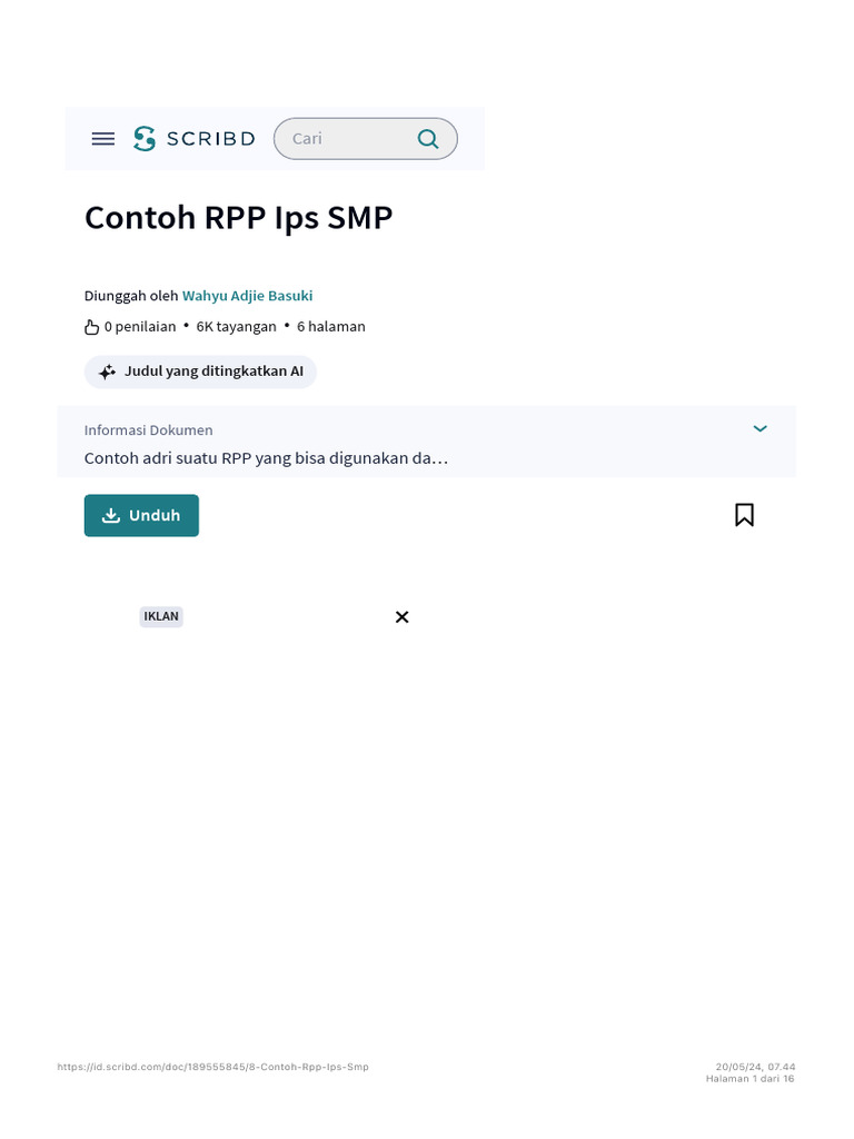 RPP IPS SMP untuk Guru | PDF