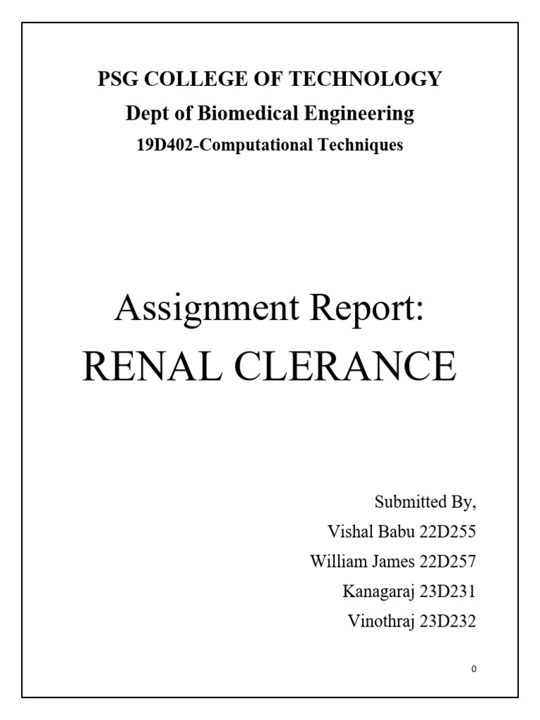 CT Report | Download Free PDF | Kidney | Pharmacokinetics