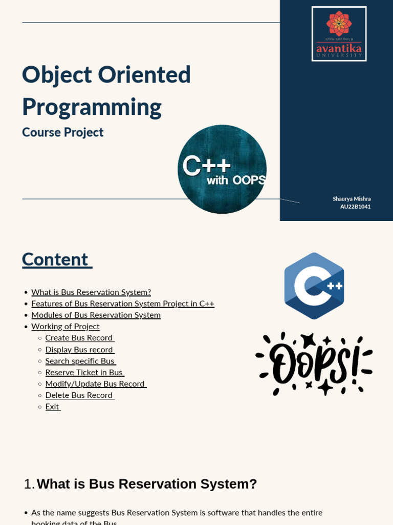 AU22B1041 Course Project OOPs | PDF | Method (Computer Programming) | Class (Computer Programming)