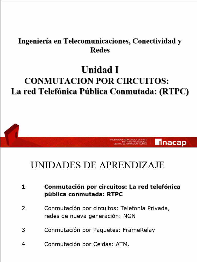 Conmutación en Redes Telefónicas | PDF | Red Telefónica Conmutada | Tecnología de información y ...