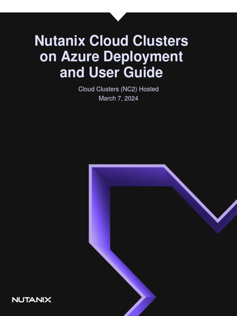 Nutanix Cloud Clusters Azure | Download Free PDF | Cloud Computing | Microsoft Azure