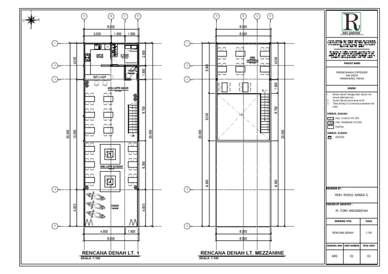Rencana Denah Lt. 1 Rencana Denah Lt. Mezzanine: Dapur Area Mezzanine K.Tidur | PDF