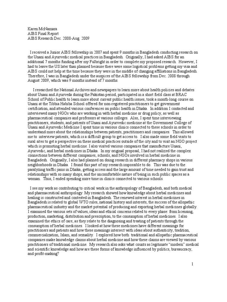 Mcnamara Report | PDF | Alternative Medicine | Medicine