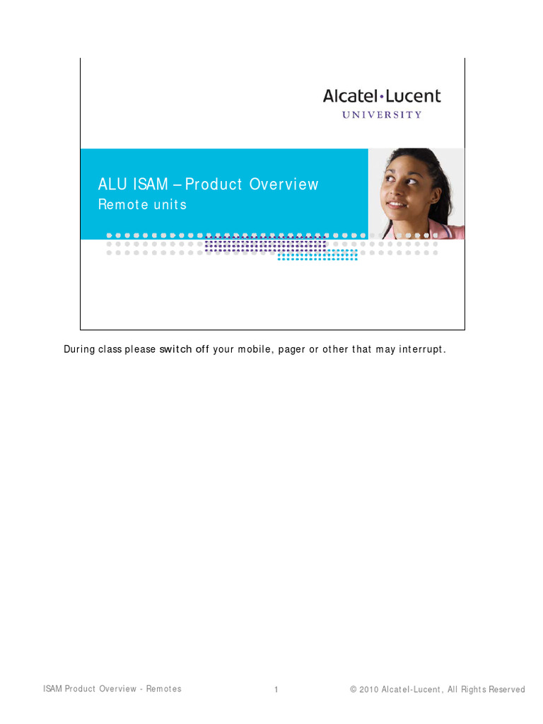 TAC03001-HO05-I1.3-7302 7330 ISAM Product Overview Remotes CE | PDF ...