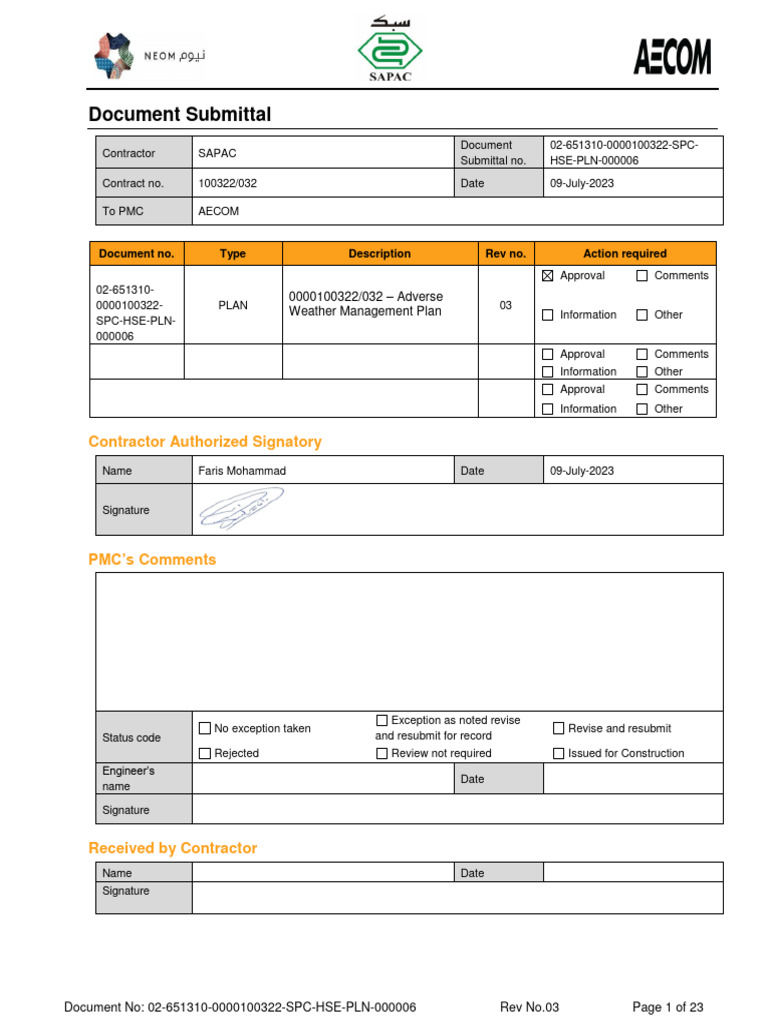 Adverse Weather Plan for Aqaba | PDF | Thunder | Snow