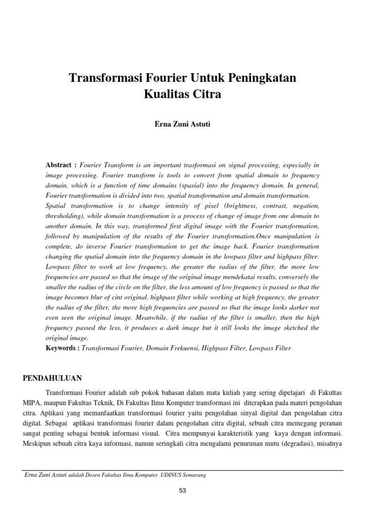 6 Forier | PDF | Metode & Bahan Ajar | Sains & Matematika