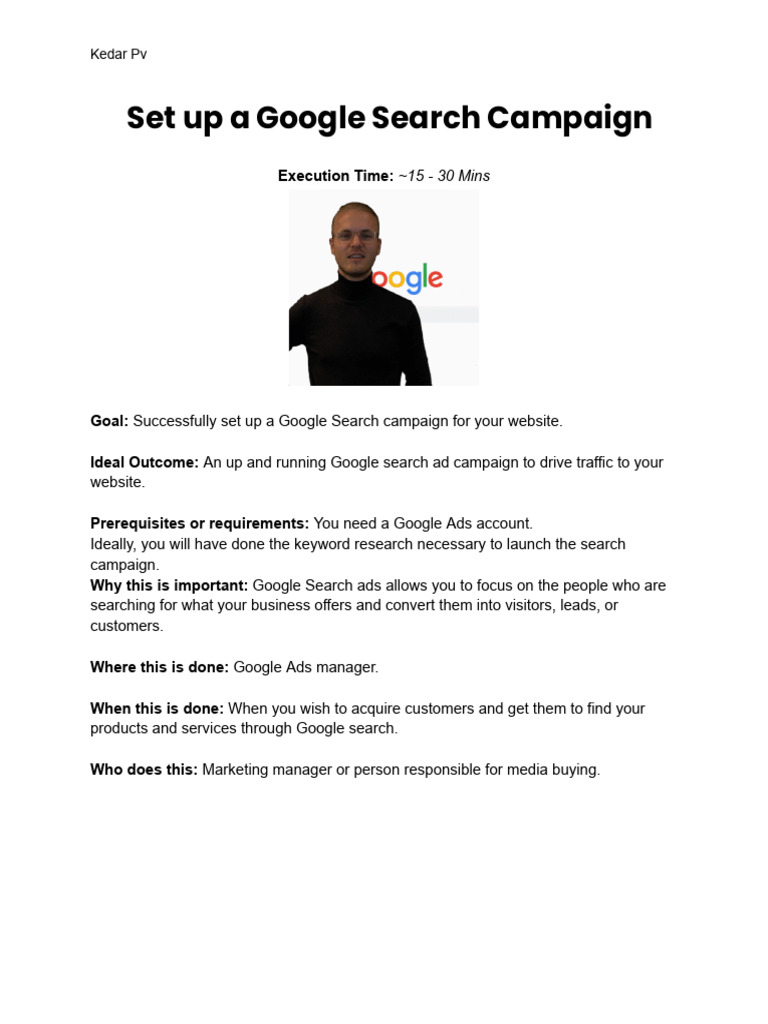 Set-up-a-Google-Search-Campaign | PDF | Websites | Information Technology