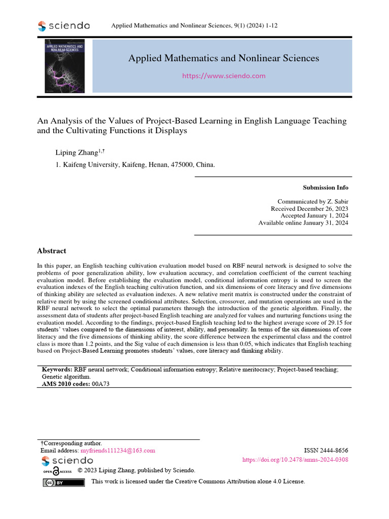 An Analysis of The Values of Project-Based Learnin | Download Free PDF | Project Based Learning ...