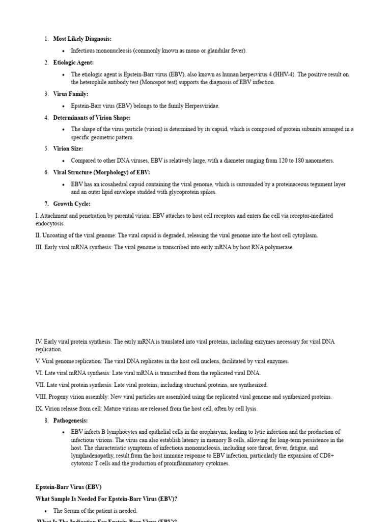Ebv Virus | PDF | Virus | Serology