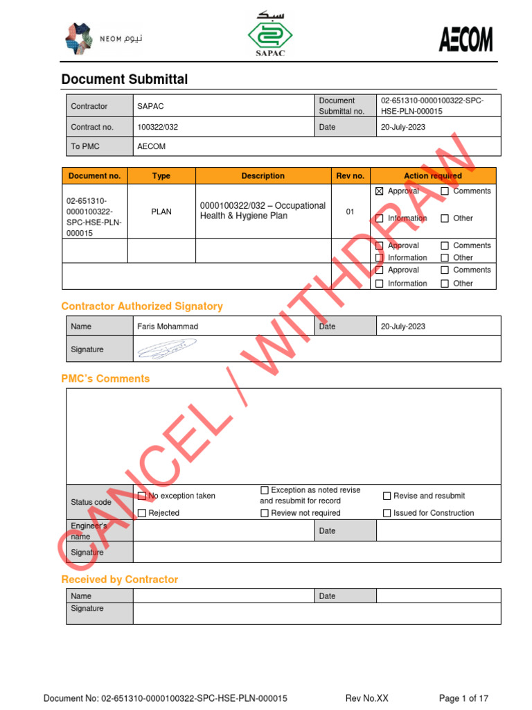 02 651310 0000100322 SPC Hse PLN 000015 - XX | PDF | Occupational ...