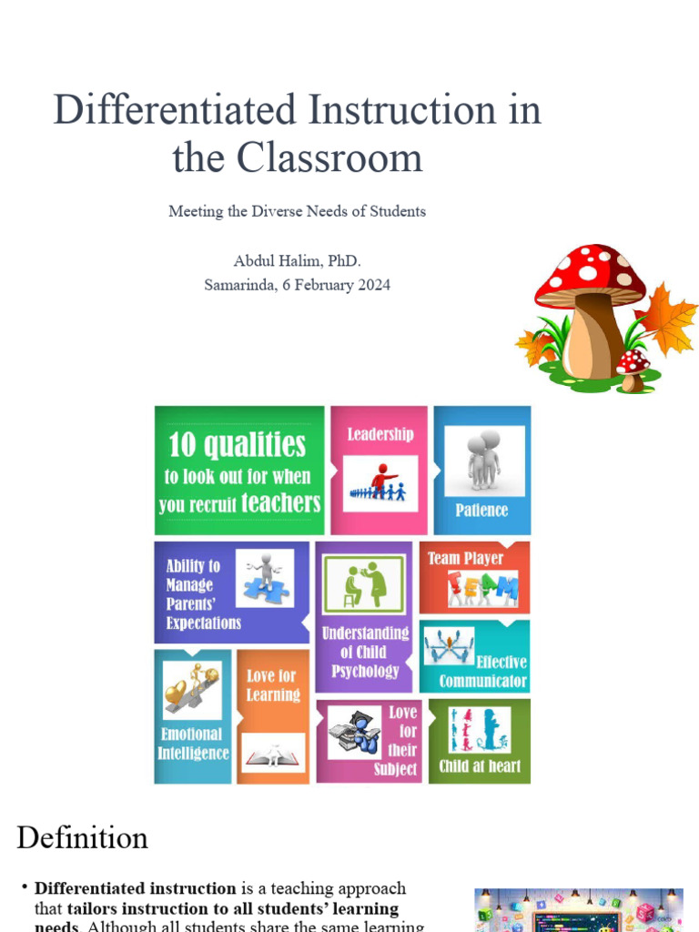 Differentiated Instruction in The Classroom Meeting 1 | PDF ...