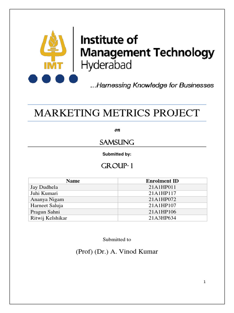 Samsung Marketing Metrics Analysis | PDF | Smartphone | Forecasting