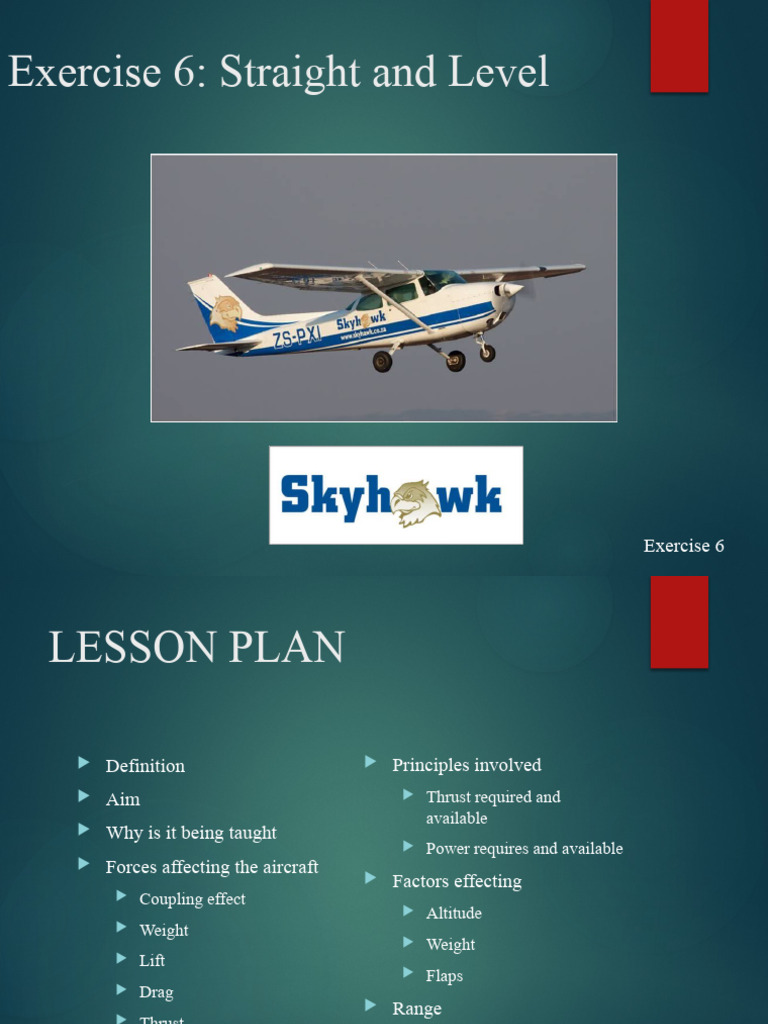 Skyhawk Aviation - Exercise 6 Straight & Level (1) | PDF | Drag ...