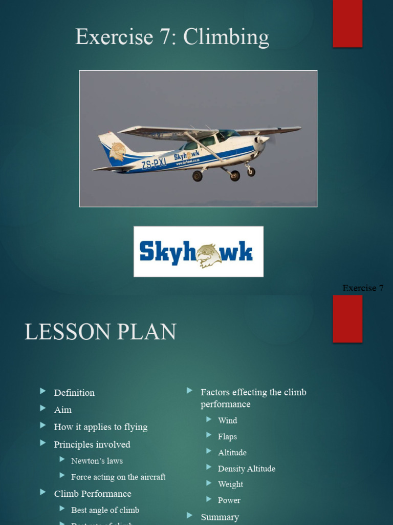 Aircraft Climb Performance Explained | PDF | Flight | Force