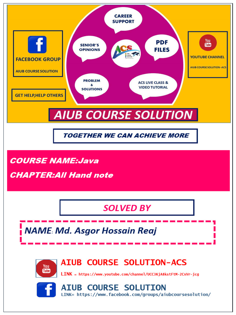 JAVA All (Hand Note) | PDF