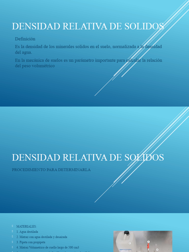 Densidad Relativa de Solidos | PDF | Hogar, jardinería y bricolaje ...