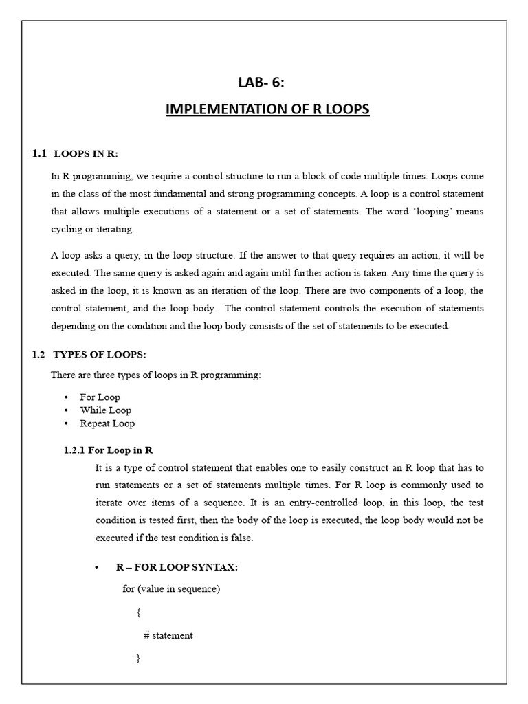 Lab 6 Pdf Control Flow Computer Programming