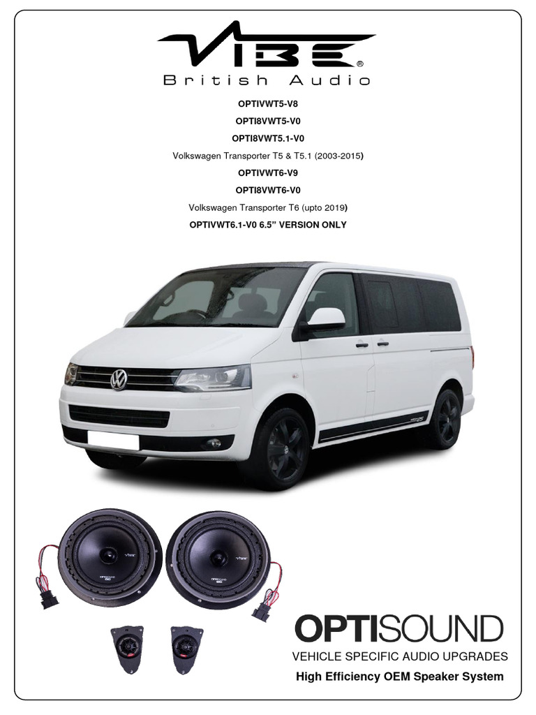 VW T5 Audio System Upgrade Guide | PDF | Loudspeaker | Manufactured Goods