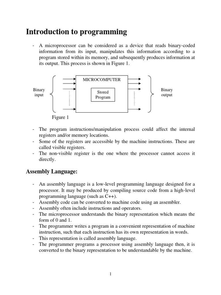Lecture 4 Pdf Assembly Language Computer Program