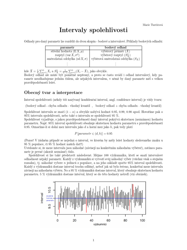 Konfidencni Intervaly | PDF