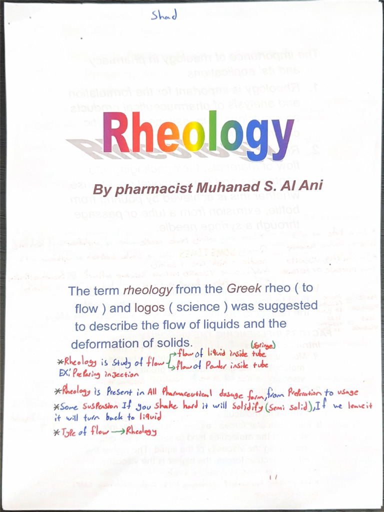Rheology | PDF